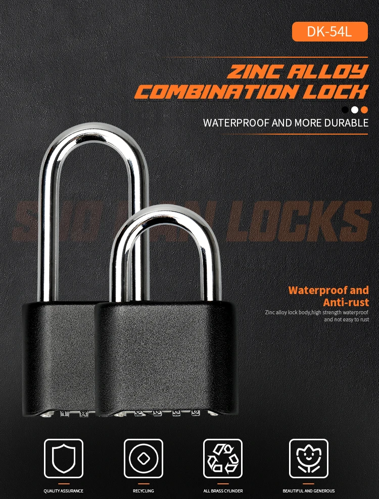 Warehouse Door Lock - Hardened Steel Resettable Padlock