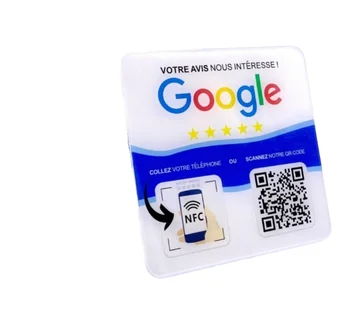 Nfc Chip Google Review Stickers Acrylic Qr Code Nfc Menu Contactless ...