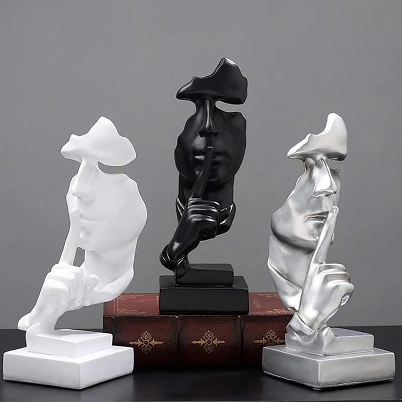 Polyresin Crafts Thinker Statue Abstract Art Figurine Modern Home Resin ...