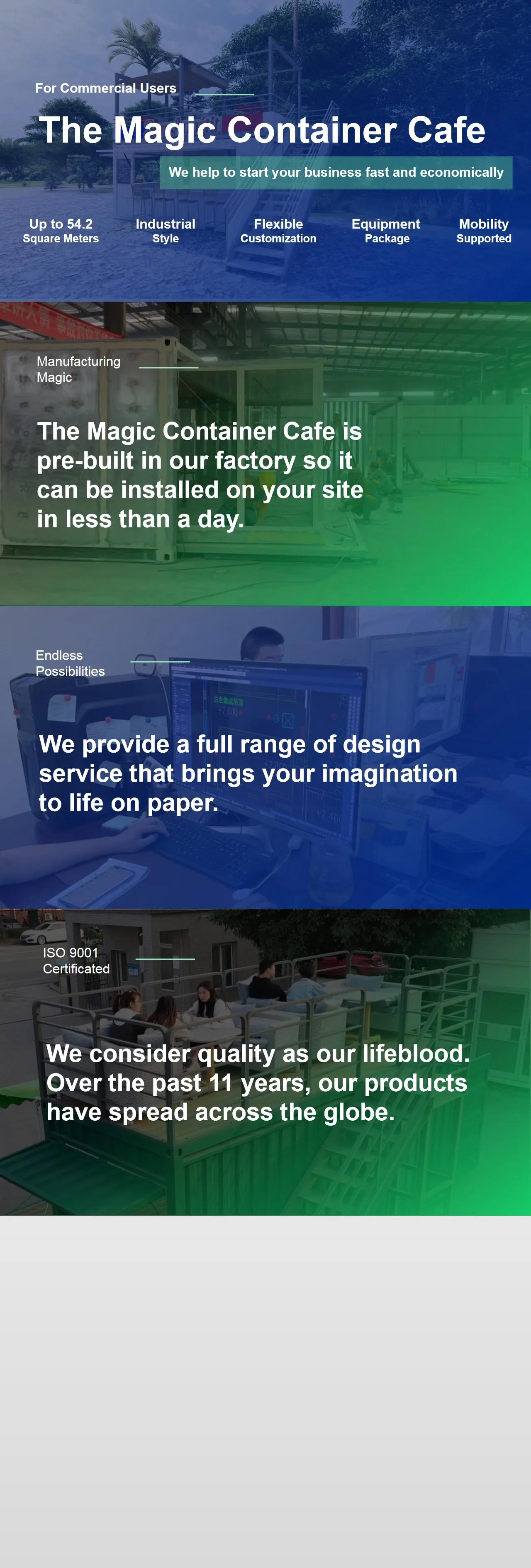 20ft Industrial Design Shipping Container Juice Bar/Cafe for Park Made ...