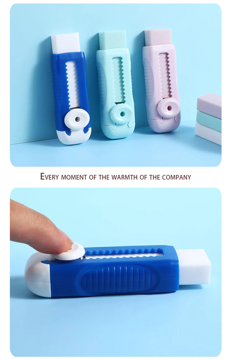 Cute Vintage Solid Color Eraser Creative Sliding Student Fine Art Of ...