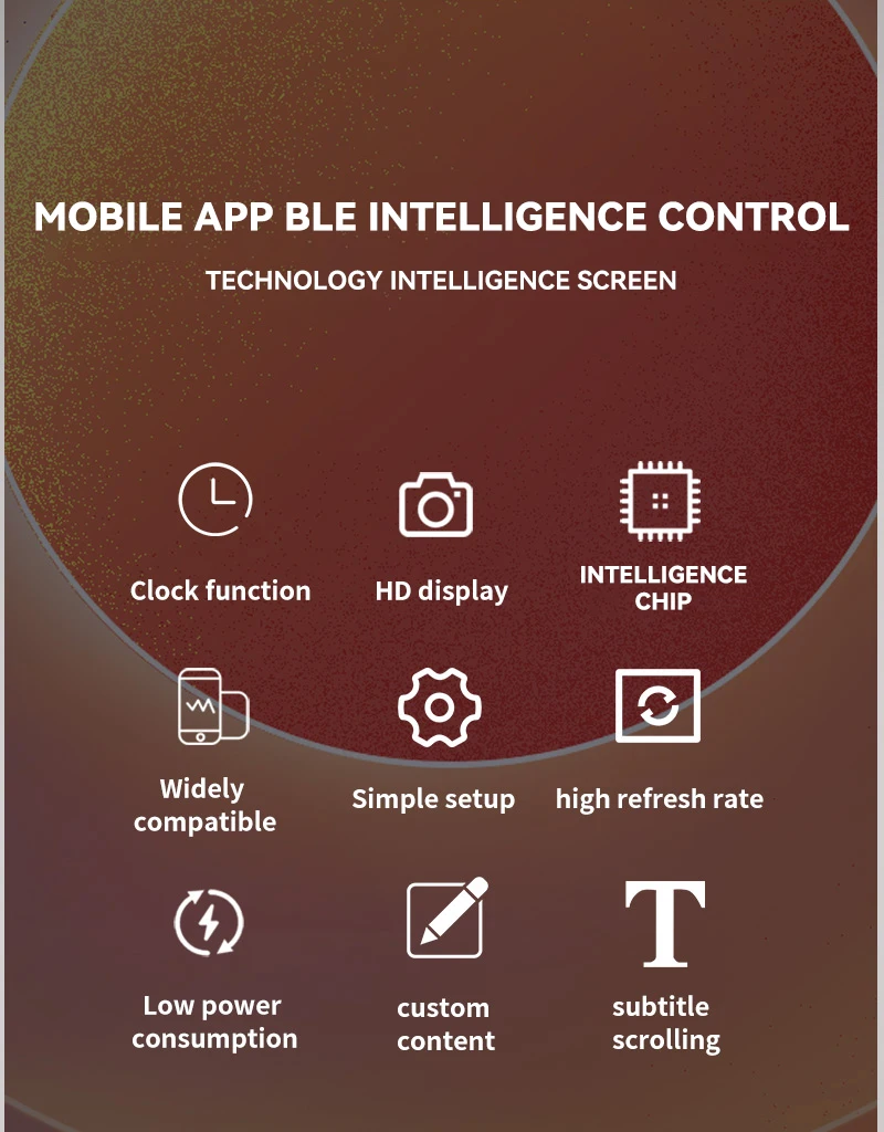 Car Led Screen Pixel Art Display 32X32 - Control via App