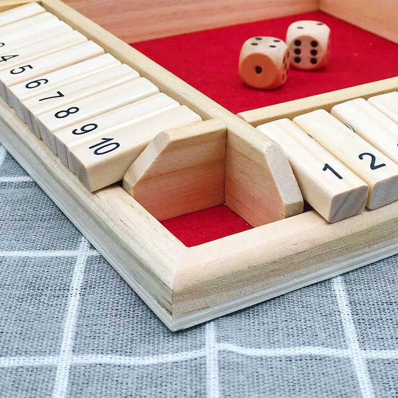 2024 Deluxe Wooden Flaps Dice Set for Adults and Families Four Sided 10 ...