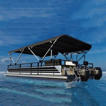 Large Transportation Pontoon Platform With Luxury Frp Console And ...