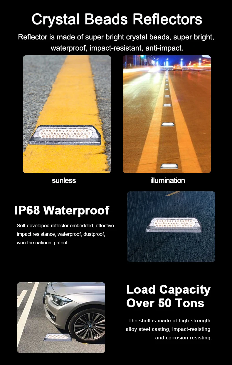 Factory Price Safety Reflector Lens Road Studs for Roadway Safety ...