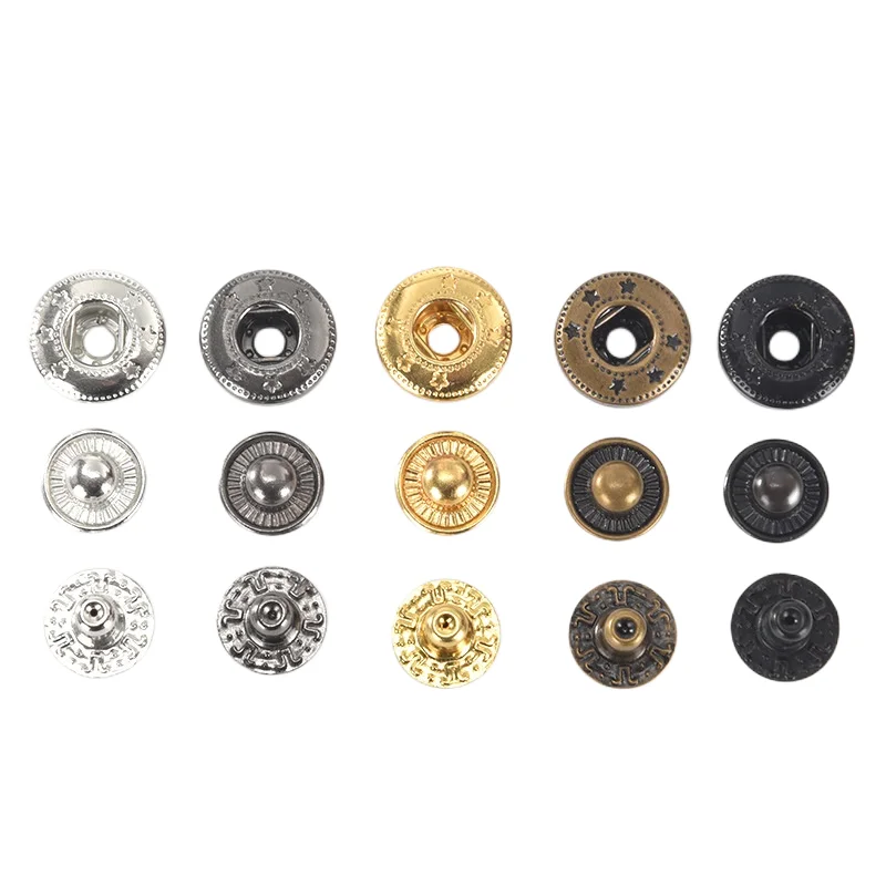 Durable Snap On 4 Part Stud Press Fastener Down Jacket Button Tich ...