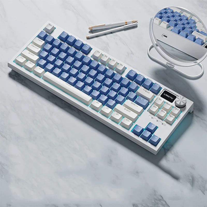 Three-mode Wireless Bluetooth Mechanical Keyboard Green Axis Wired E ...