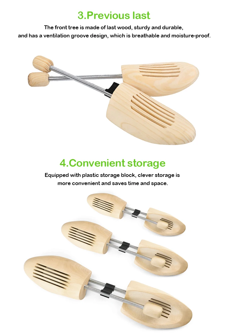 JOGHN Custom Wooden Shoe Crease Protector - Adjustable Decreaser for ...