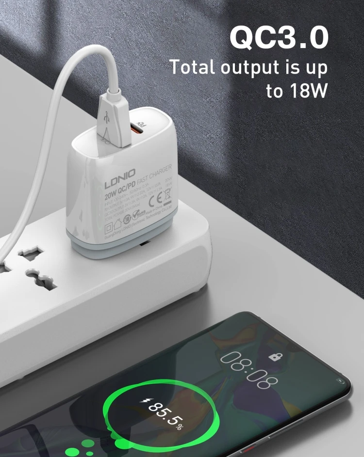 LDNIO Q229 PD 20W Fast Charger - Universal Travel Companion