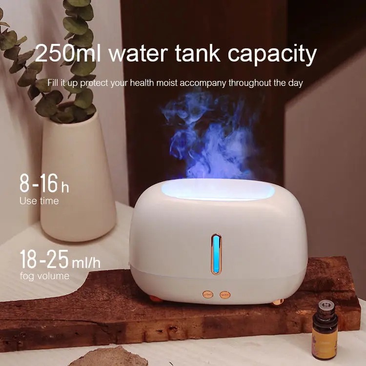 Minimalism Design Flame Air Humidifier Diffuser 3d Fire Portable ...