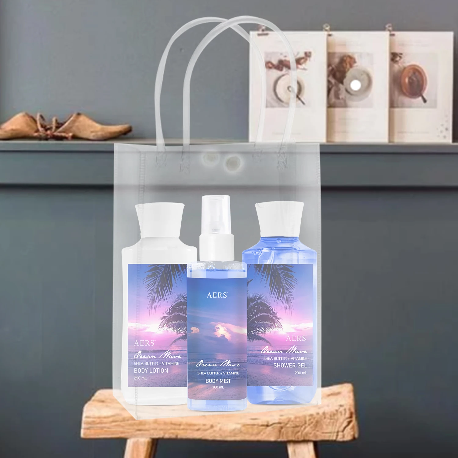 Aers 3pcs Bath Sets 200ml Body Mist With 290ml Shower Gel With 290ml ...