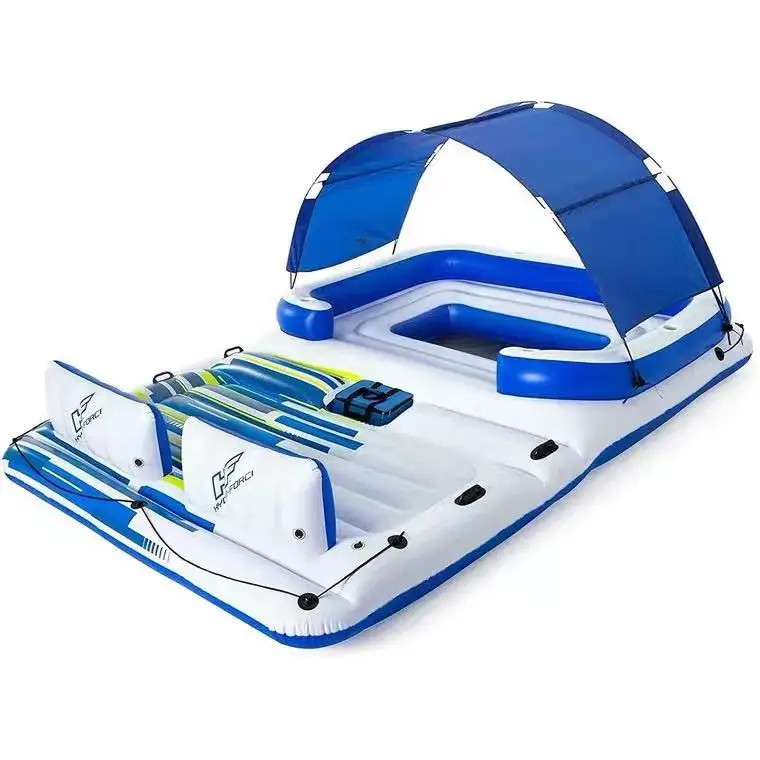 Inflatable Floating Island with Tent - Perfect for Water Parties