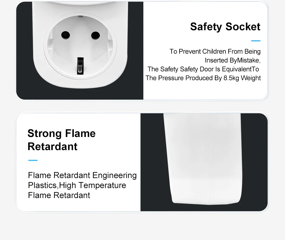 TOMZN Automatic Voltage Current Protector Socket AC 110V 220V