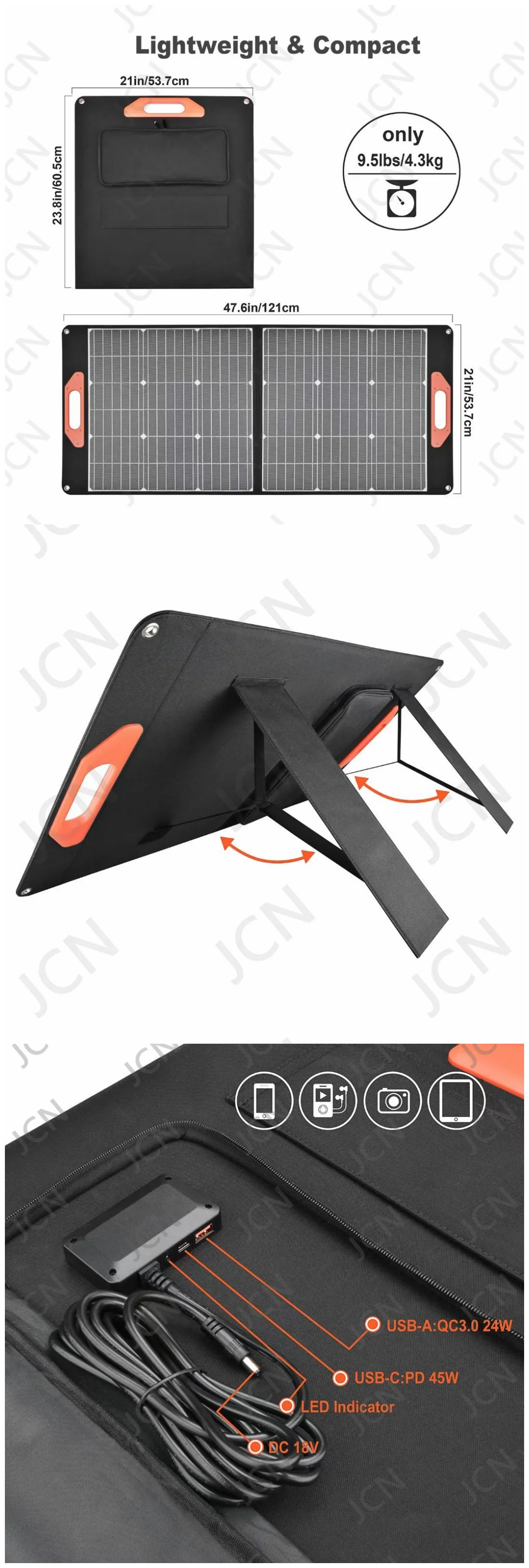 JCNS 200w Portable Power Station Solar Generator 5000w Outdoor Sunpower ...