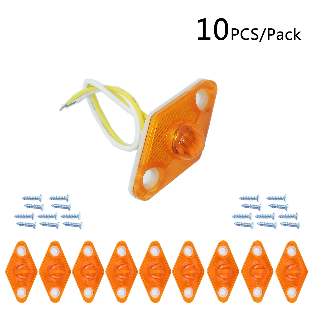 Dot Amber Led 12 Volt Snake Eye Side Marker And Clearance Lights Truck ...