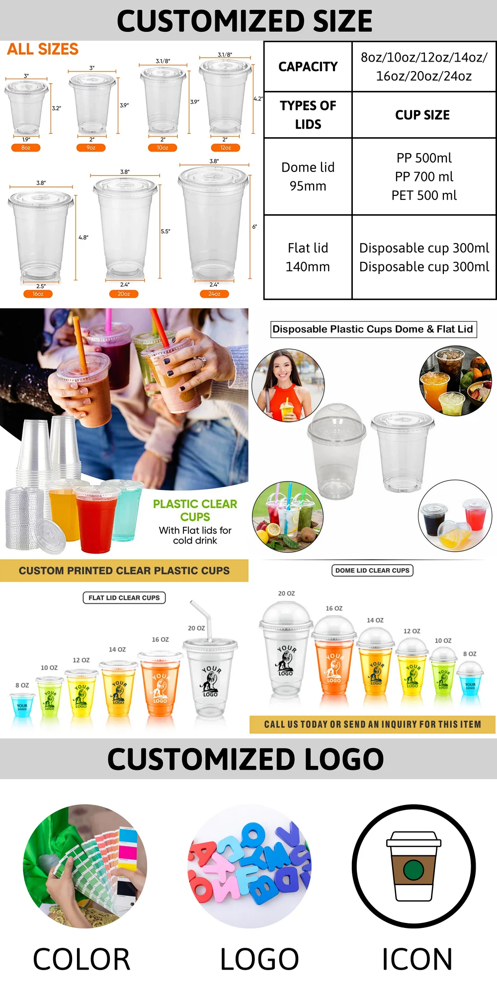 Coffee Mug Disposable Plastic Bubble Tea Cup Pp Cup Coffee Milk Tea Ice ...