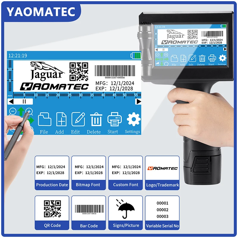 Alibaba.com: Yaomatec Handheld Inkjet Printer for Date and Batch Encoding, CE/ISO Certified ...