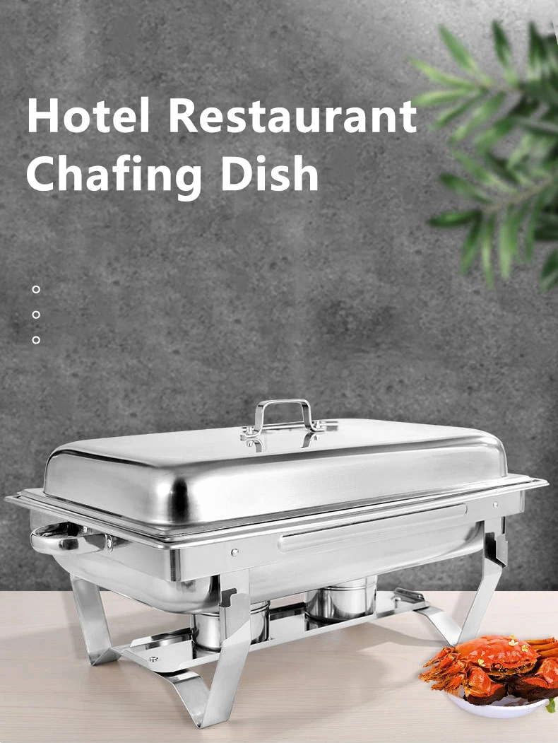 Chafing Dish Stainless Steel Folding Chafer Full Size Rectangular ...