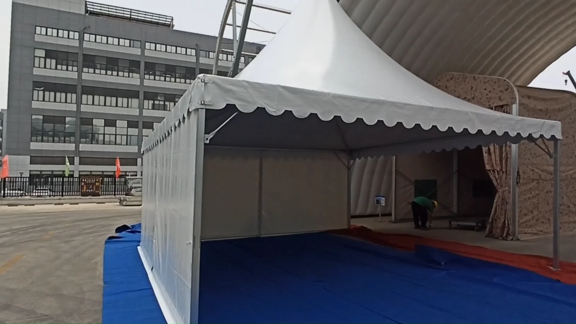 Aluminum 3x3 4x4 5x5 6x6 Pagoda Mobile Tent For Trade Show Exhibition ...