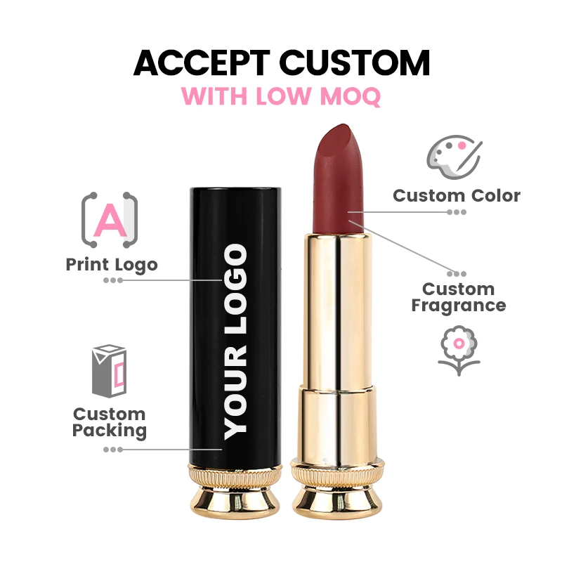 12 Color Matte Lipstick Long Lasting Lip Makeup With Private Label ...