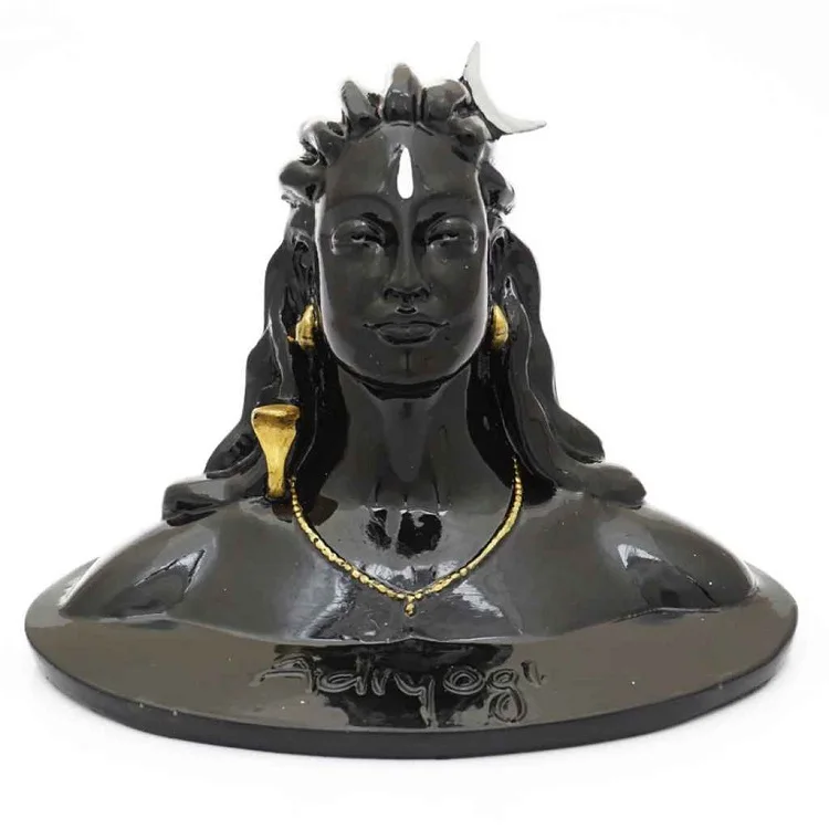 Hindu God Black Adiyogi Sculpture India First Yogi Lord Home Decor ...