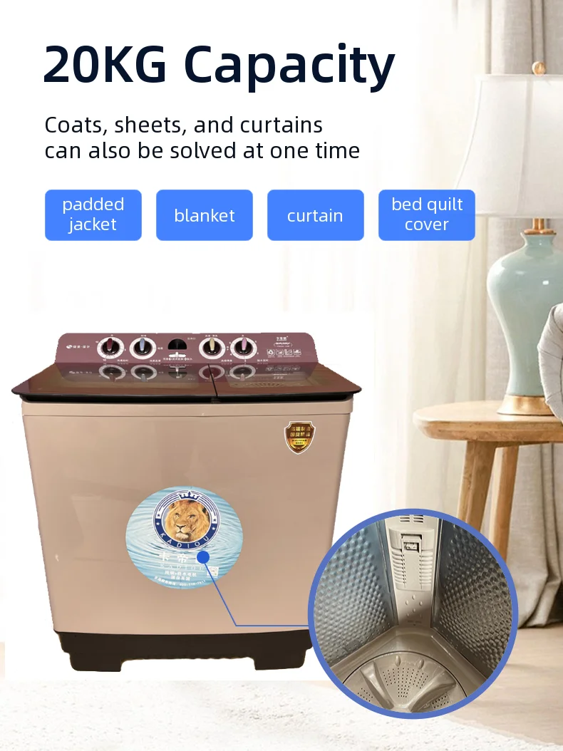 20kg Top Loader Laundry Cloth Washing Machine Maquina De Lavar Twin Tub ...