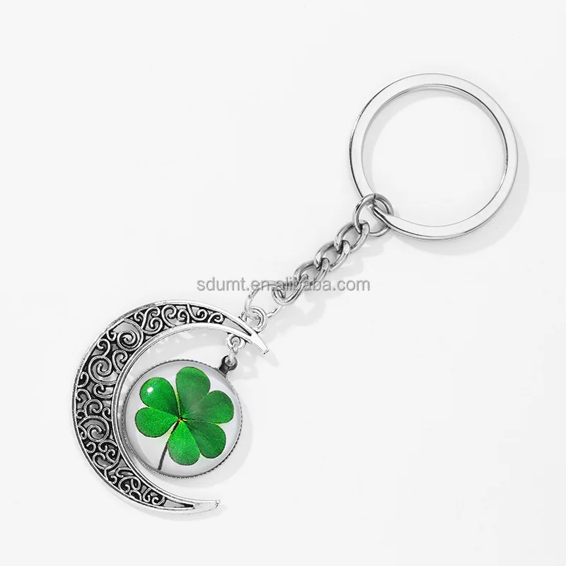 Four-leaf Clover Key Chain Lucky Symbol Pendant Keyring Custom Keychain ...