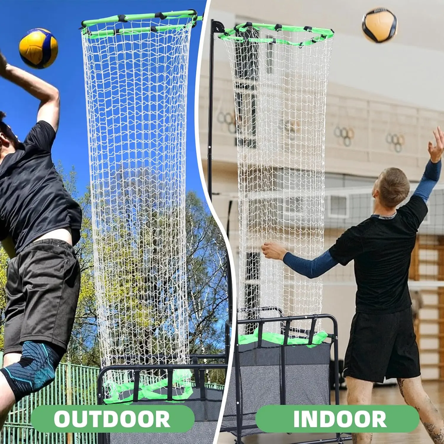 Portable Adjustable Volleyball Setting Trainer Target Net Ball ...