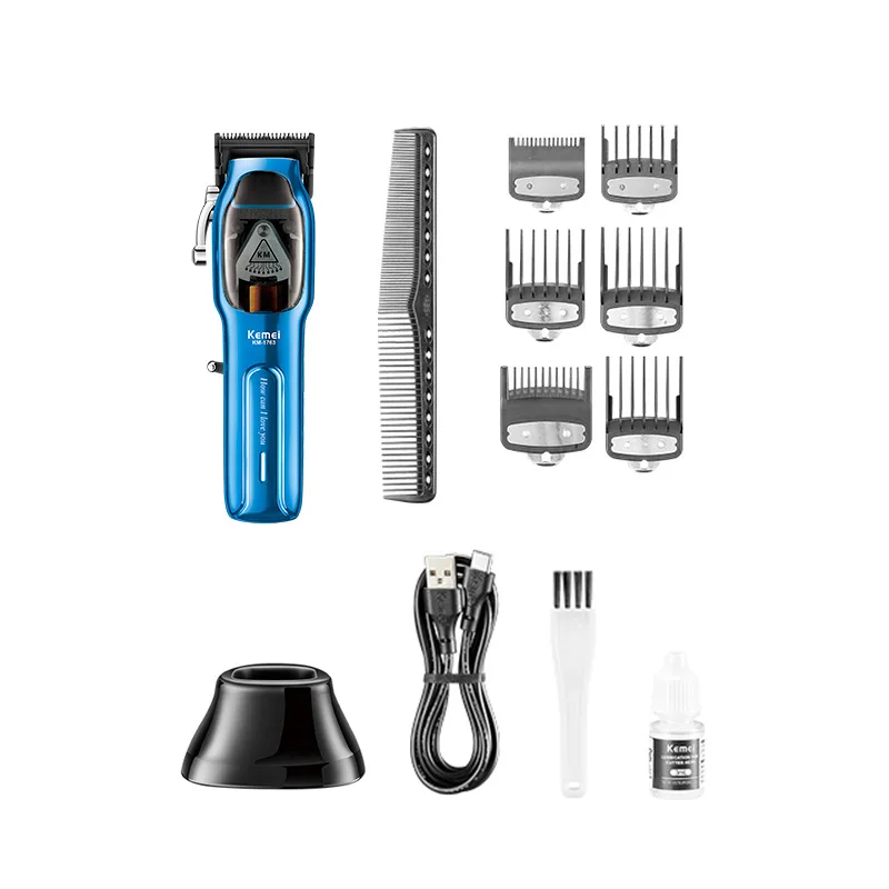 Multi-function 9000rpm Pro Cordless Electric Barbers Mens Km-1763 Hair ...