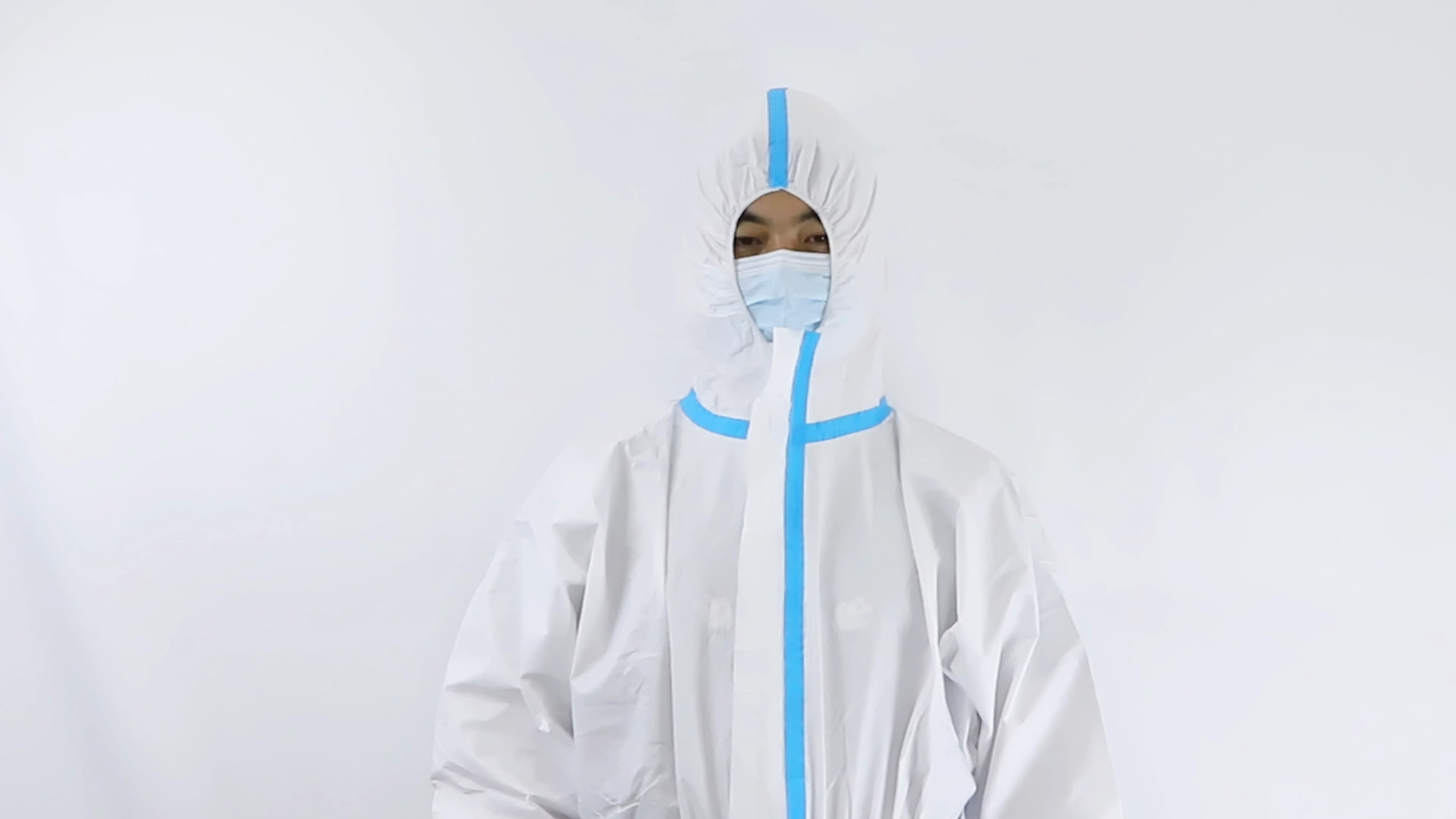 High Quality Ppe Safety Suit Overalls Pp Pe Sms Non-woven Surgical Coverall With Hood Disposable ...