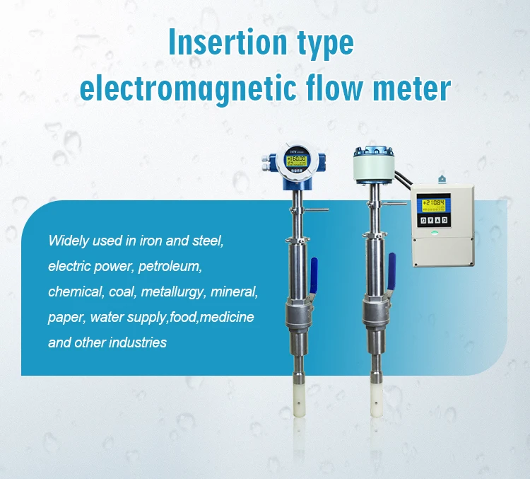 Magnetic Insertion Flow Meter Electromagnetic Plug In Flowmeter Water - Buy Insertion Flow Meter ...
