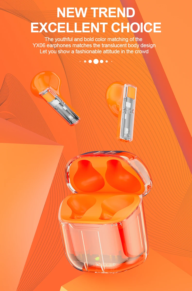 YX06 Transparent TWS Earbuds - Gaming & Sports Audio