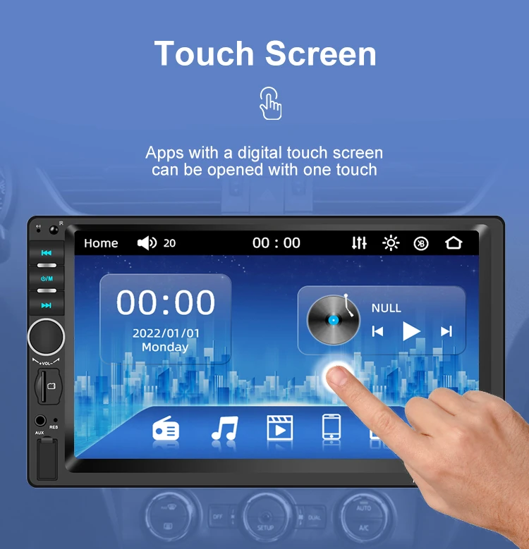 Universal Touch Screen Car Stereo - 7018B 2DIN Autoradio