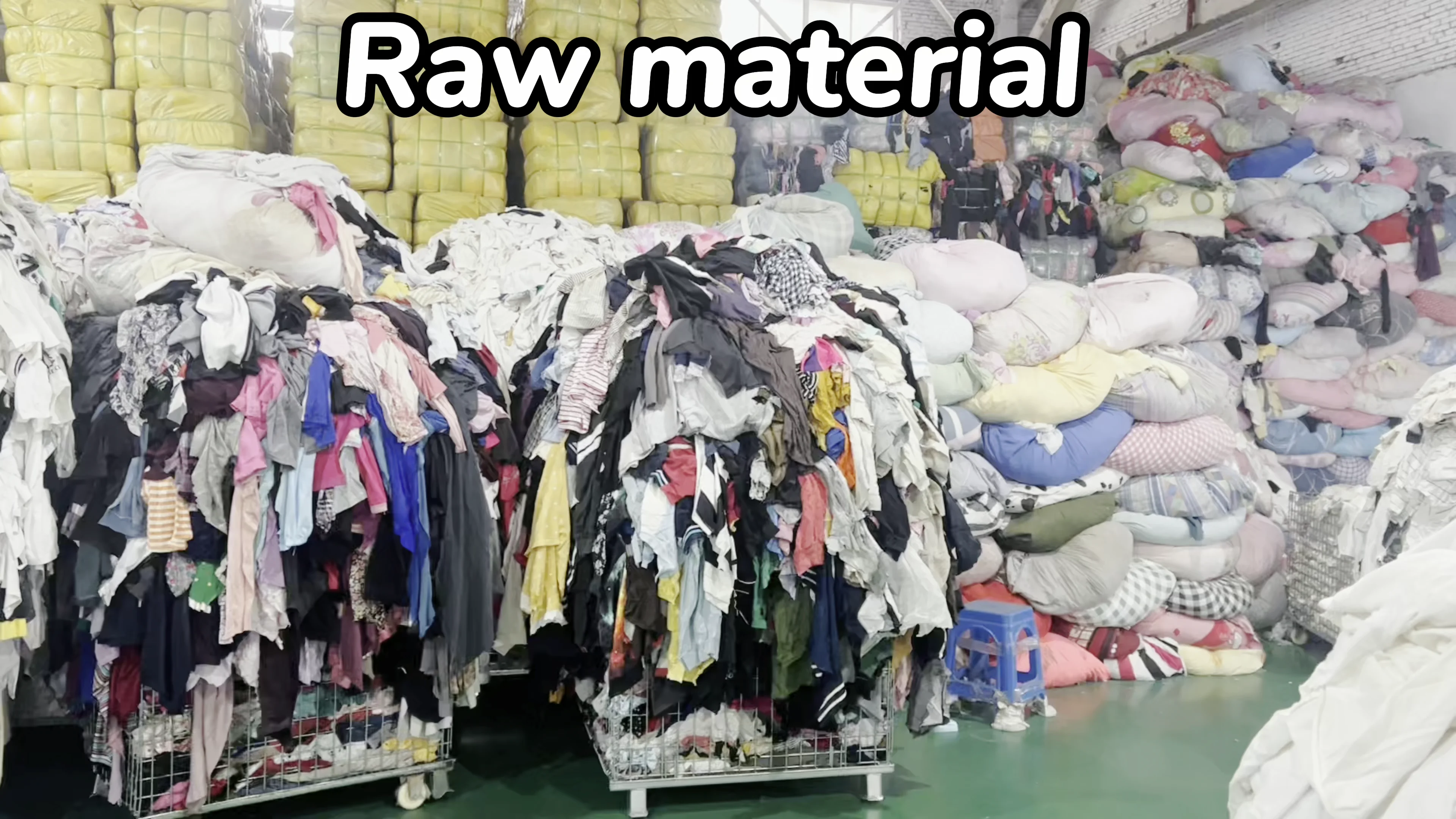Recycling Fabric Textile Waste New Cloth Mixed Color Terry Cloth 100% ...