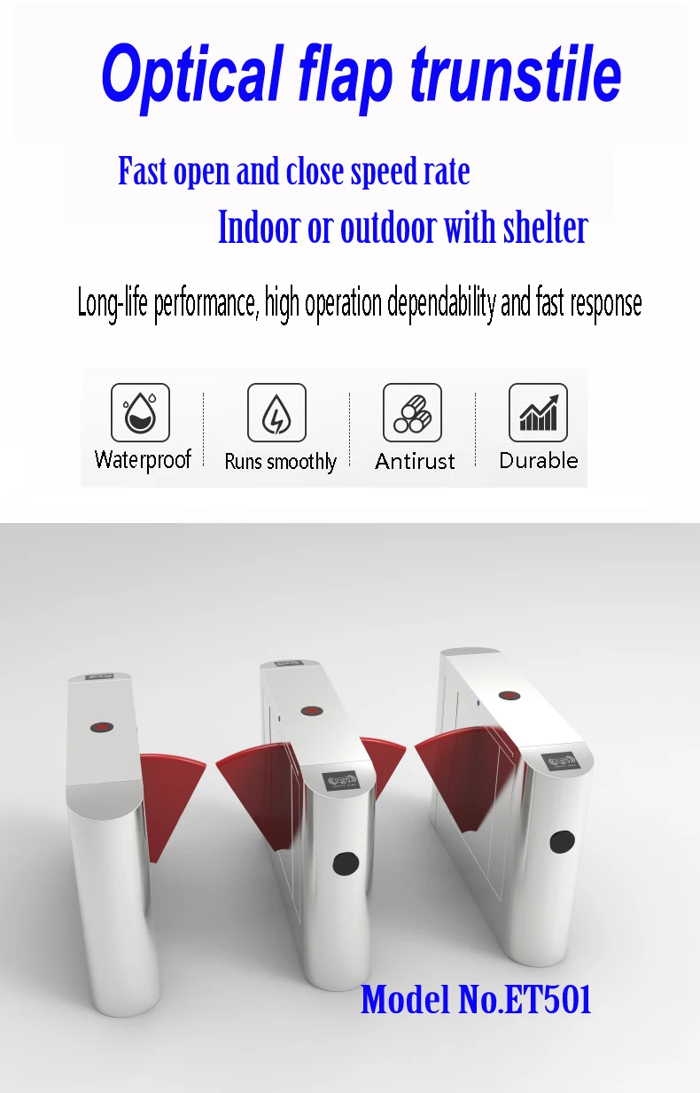 Flap Barrier Turnstile Access Control System Stainless Gate ...