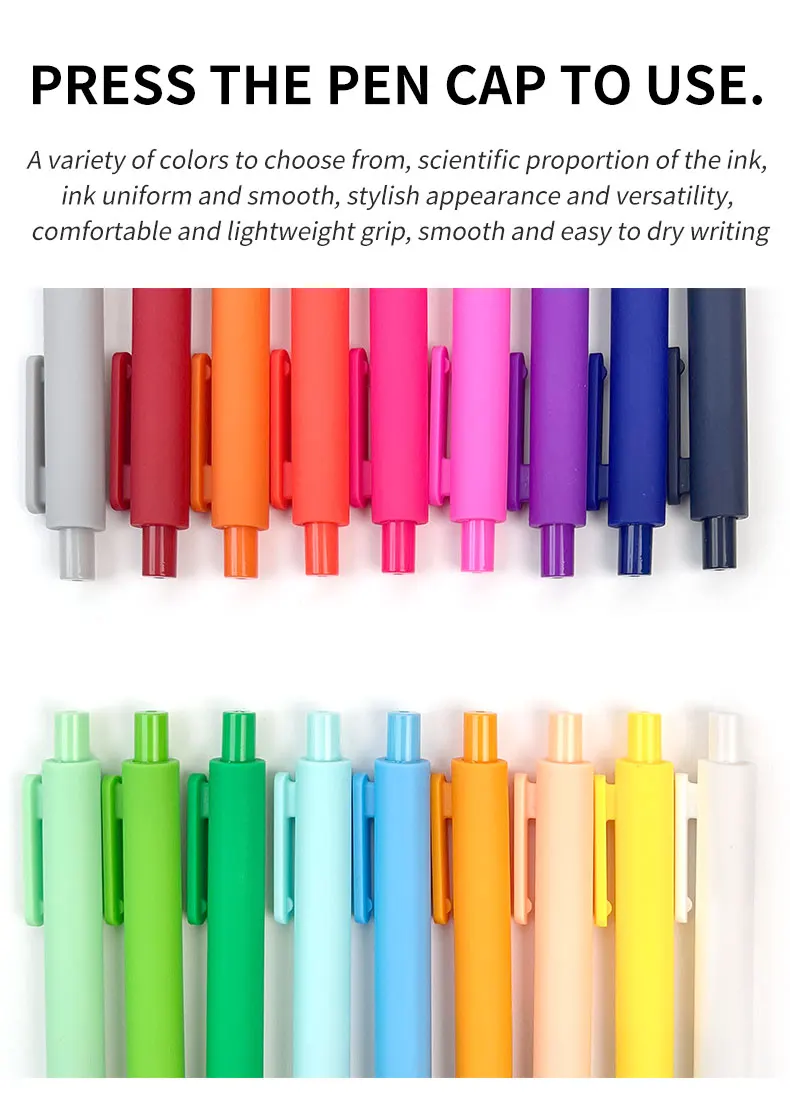 Cheap Multicolored Ballpoint Gel Pens - Perfect for Promotions