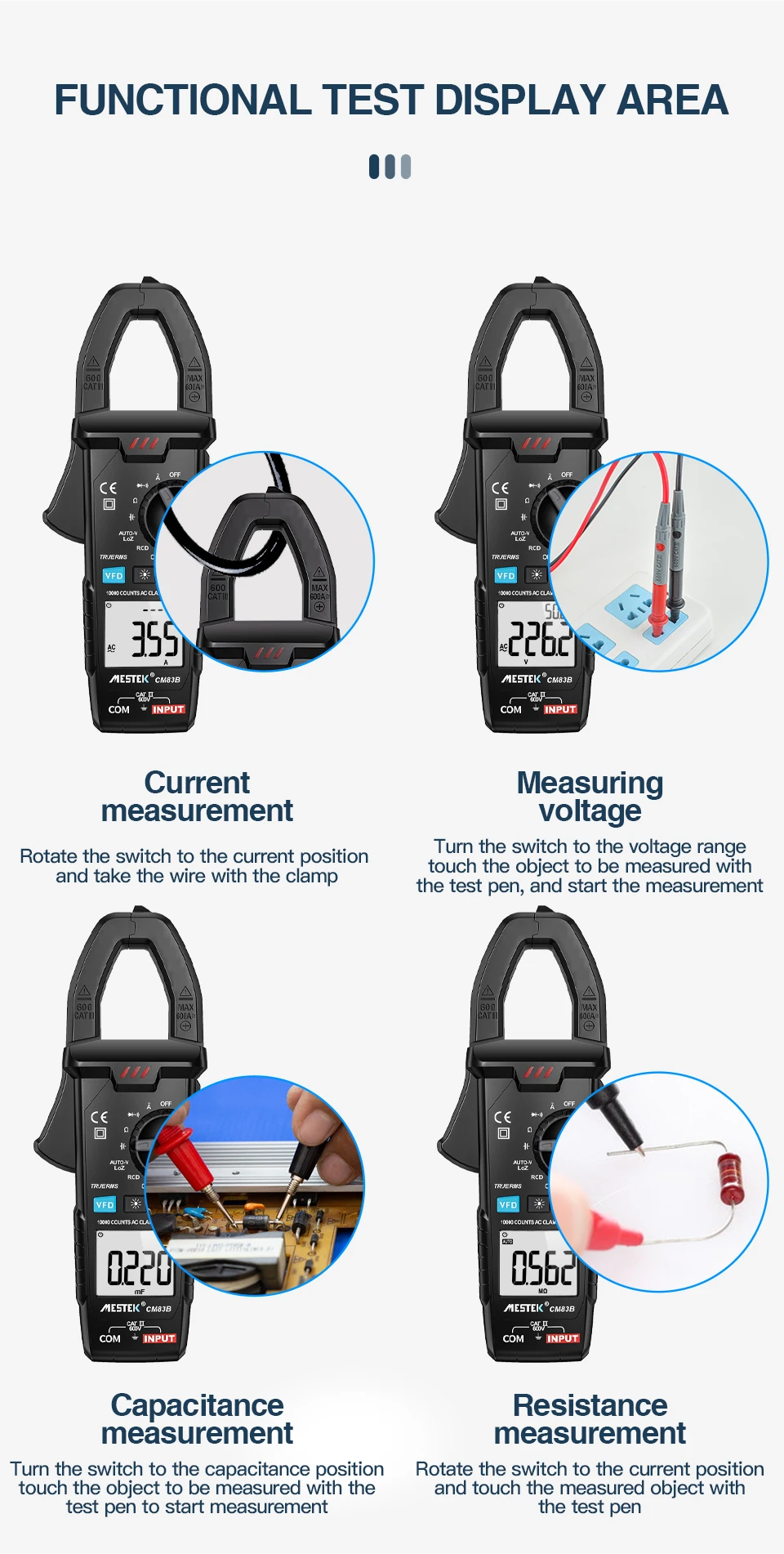 Mestek Digital Clamp Meter - Precision AC Measurement