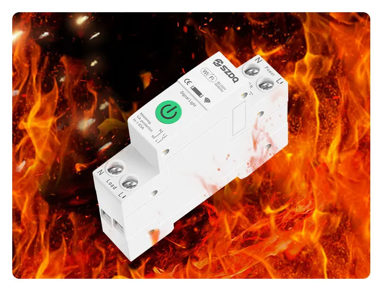 TUYA Smart WiFi Wireless Timer Energy KWH Meter Remote Control MCB 40A ...