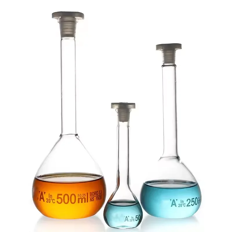 Laboratory Borosilicate Glass Measuring Flasks 100ml Volumetric Flask ...