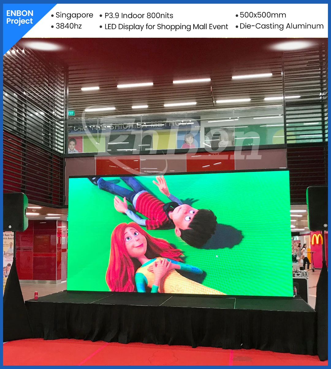 ENBON LED Screen P3.91 P2.9 P2.6 Concert Stage Background 500x500mm LED ...