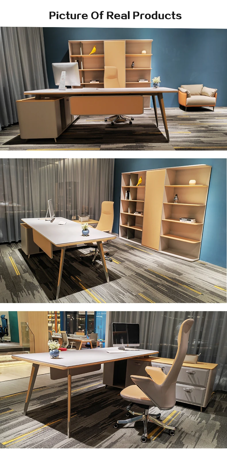 Luxury Modern Boss Director Office Table Design For Home Wooden ...