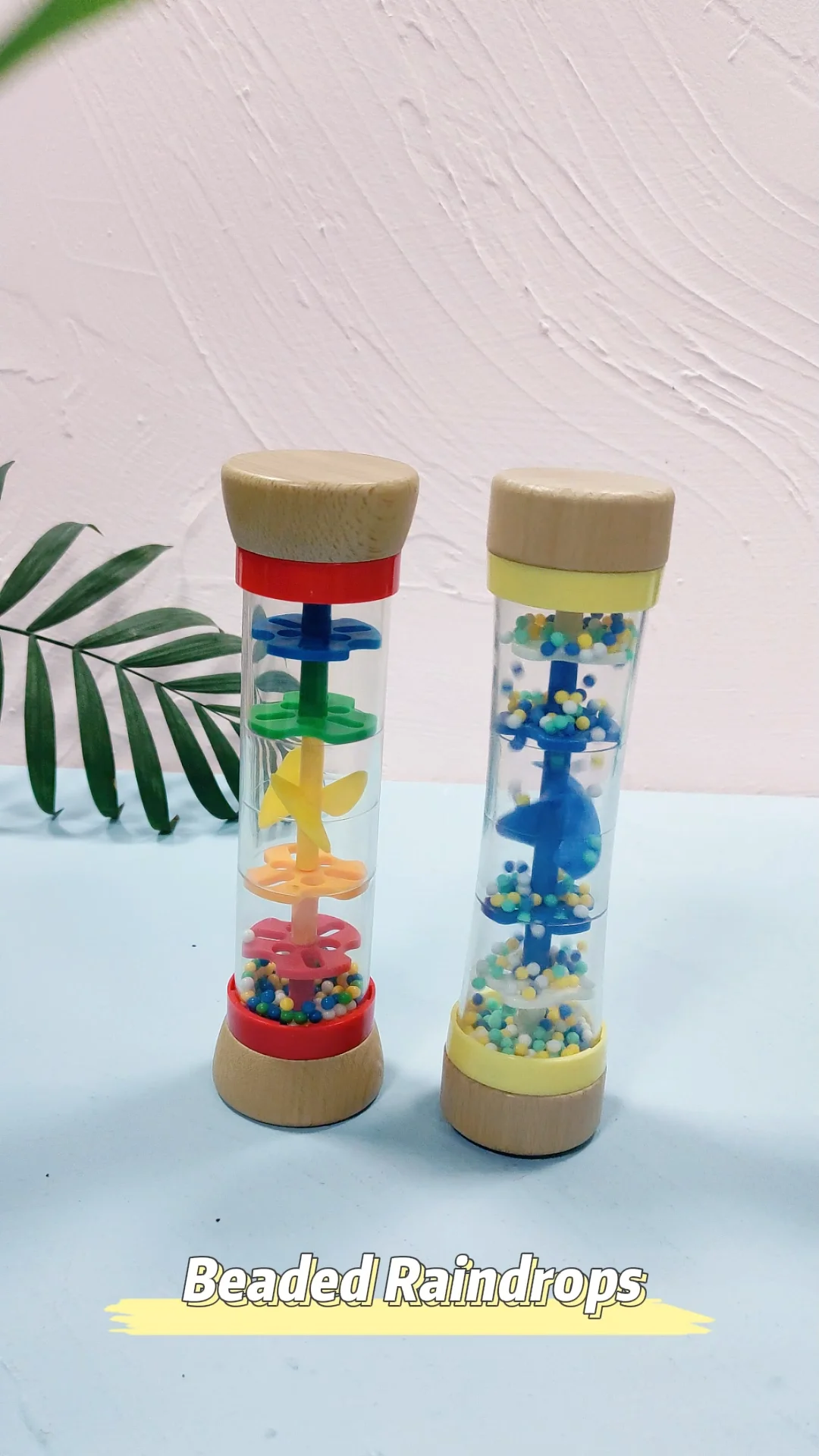 Musical Instruments Rain Tube Montessori Beaded Raindrops Wooden ...