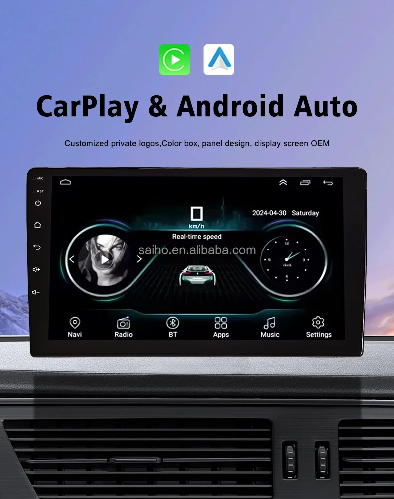 Universal 9 Inch Car Radio Car Player GPS Navigation WIFI BT FM Mirror ...