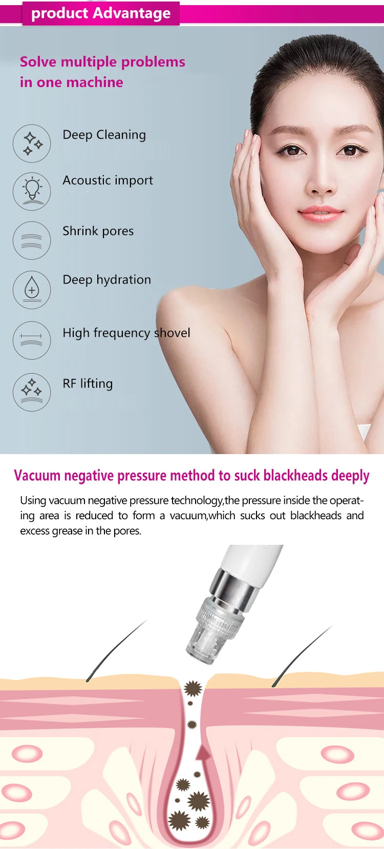 Diamond Peeling and H2O2 Hydra Water Jet Aqua Facial Care Desktop ...