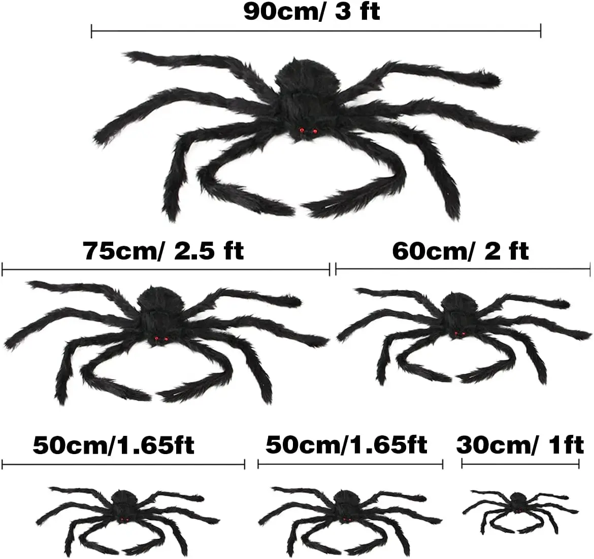 Halloween Spiders Giant Scary Realistic Hairy Spider for Halloween ...