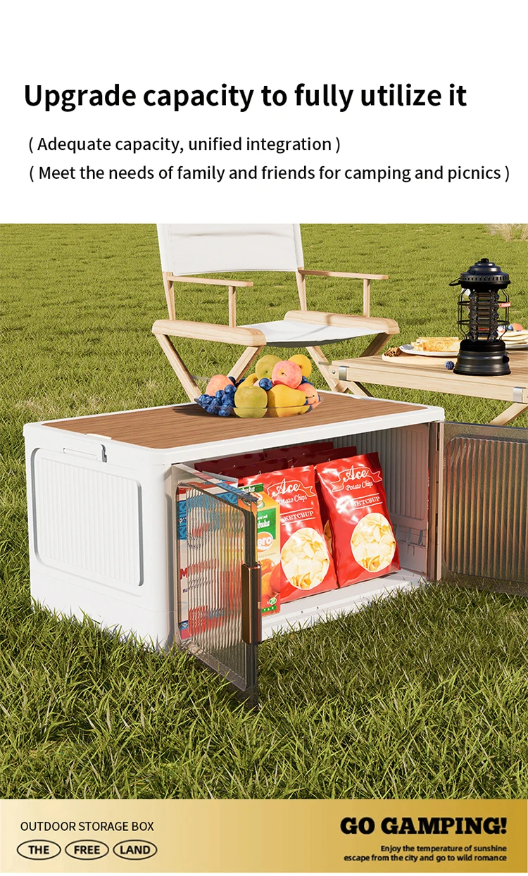 Custom Camping Plastic Storage Box - Portable & Foldable