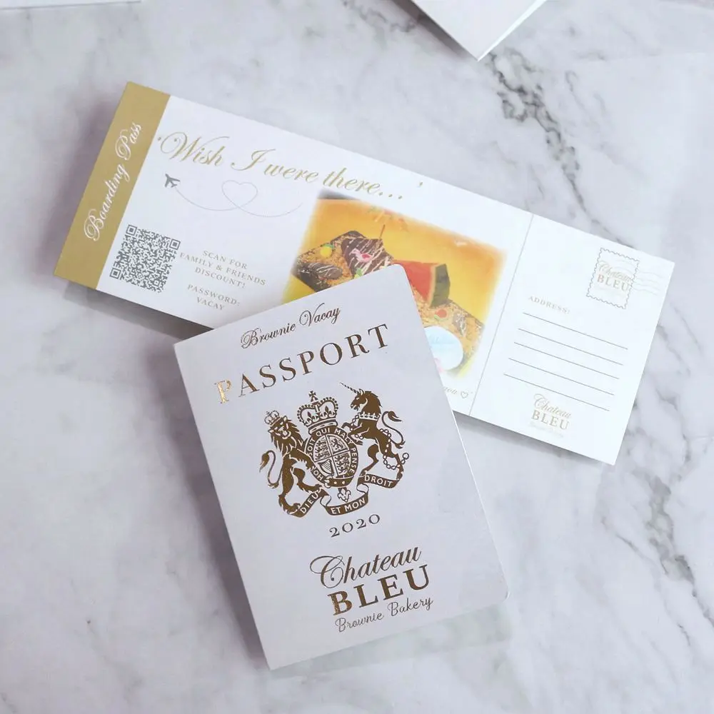 Chic Customized Passport Boarding Pass Wedding Invitations