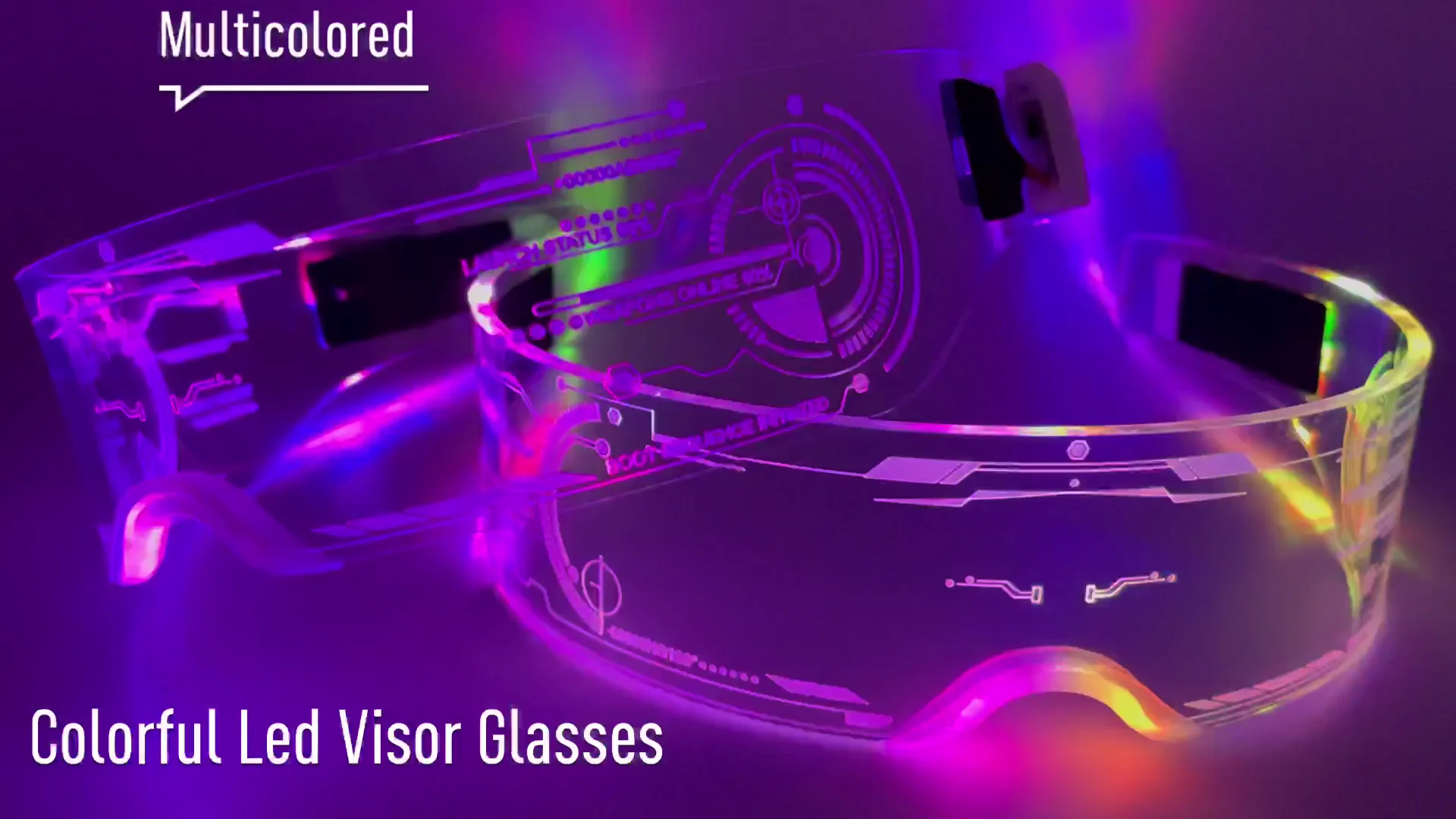 Led Glasses Light Up Glasses Led Visor Rave Glasses For Men Cosplay ...