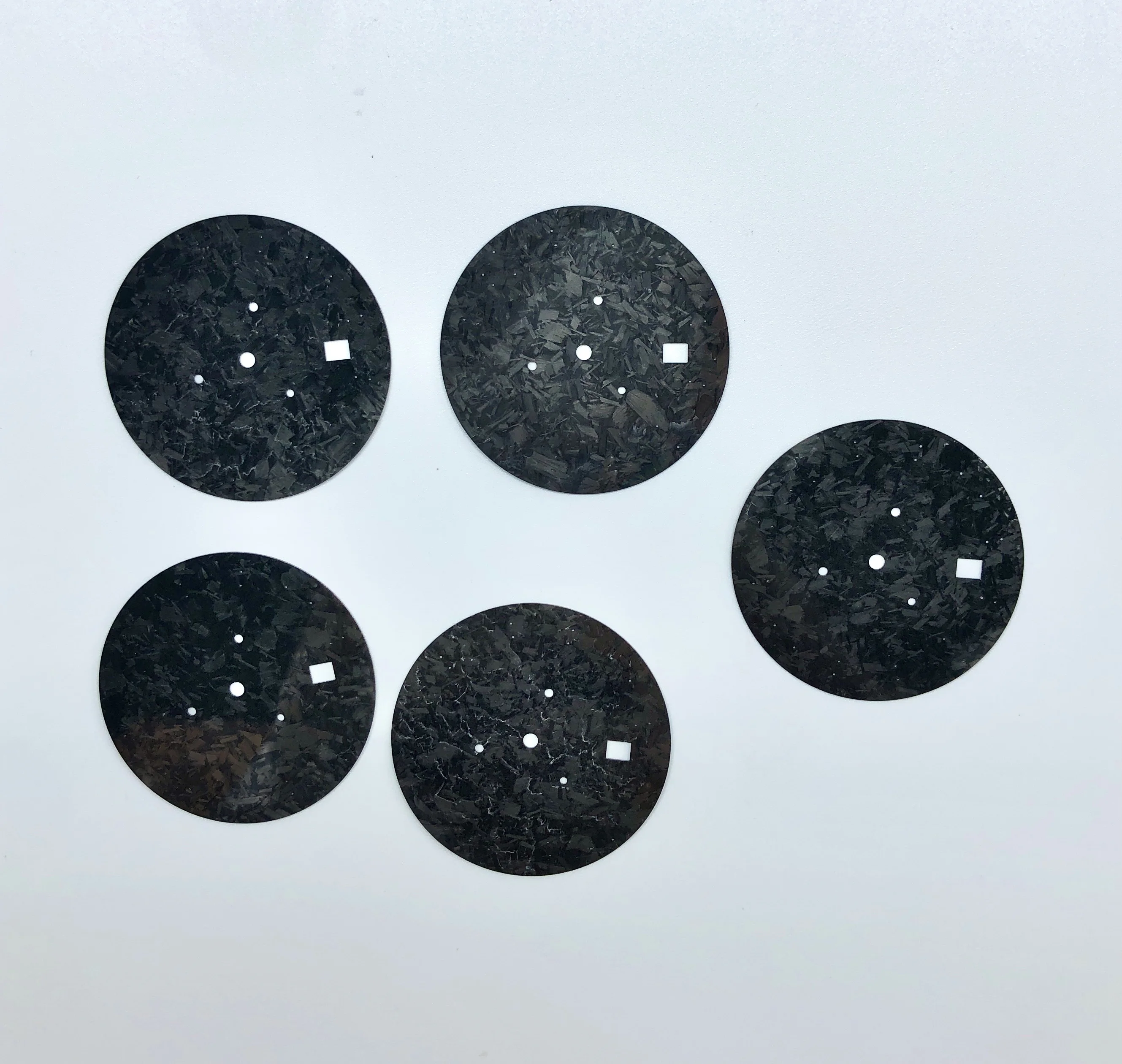 Custom Made Carbon Fiber Watch Dial for 31.5mm Stone Dials