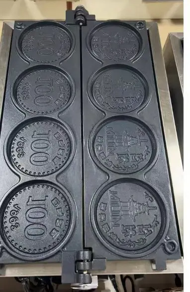 Korean Gold Coin Waffle Maker - Efficient Snack Machine